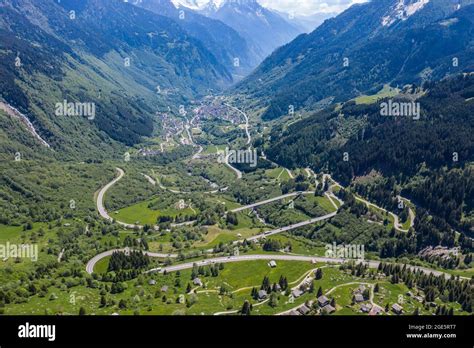 Südliche Auffahrt Zum San Bernardino Pass Misox Tal Mit Der Autobahn