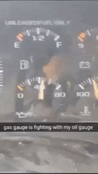 Animated  Funny Car Dashboard With Gauges And Arrow Gauge