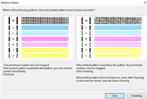 Windows 10 Canon Printer Examining The Nozzle Check Pattern Super