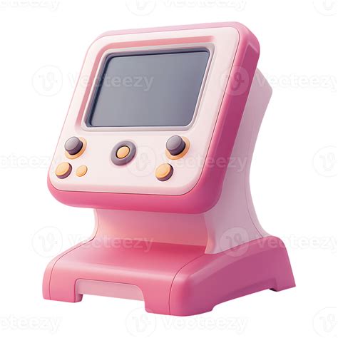 Pink Computer With A Screen On Top 57448630 Png
