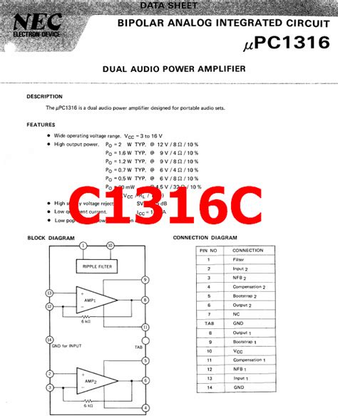 Pdf C1316c Components