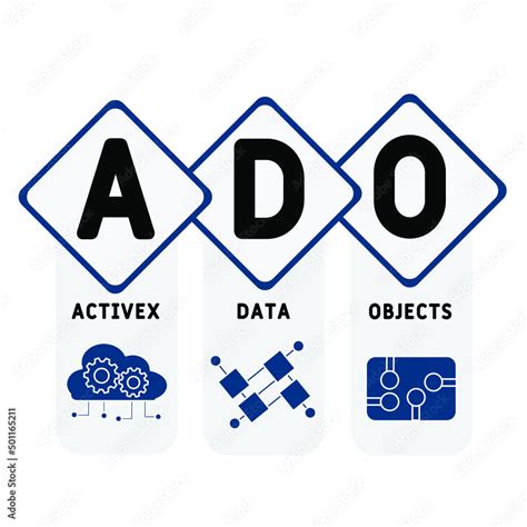 Vettoriale Stock Di Ado Activex Data Objects Acronym Business Concept Background Vector