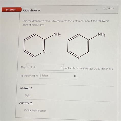 Solved Use The Dropdown Menus To Complete The Statement