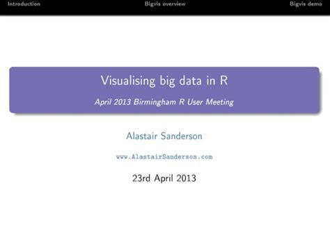 Pdf Visualising Big Data In R 2906882