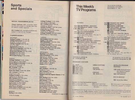 Garage Sale Finds What Was On Tv November 21st Through 27th 1981