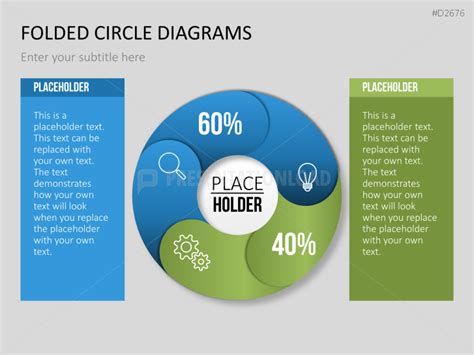 Folded Circle Diagrams PowerPoint Template