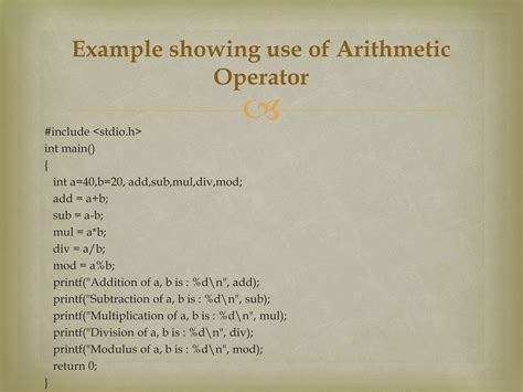 Operators In C Programming Ppt