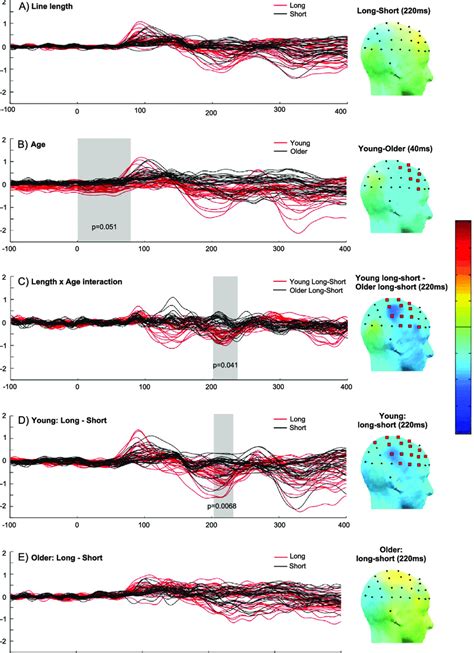 butterfly plots showing the lateralised rh lh grand average eeg