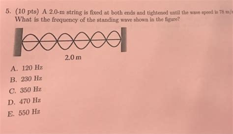 solved a 2 0 m string is fixed at both ends and tightened