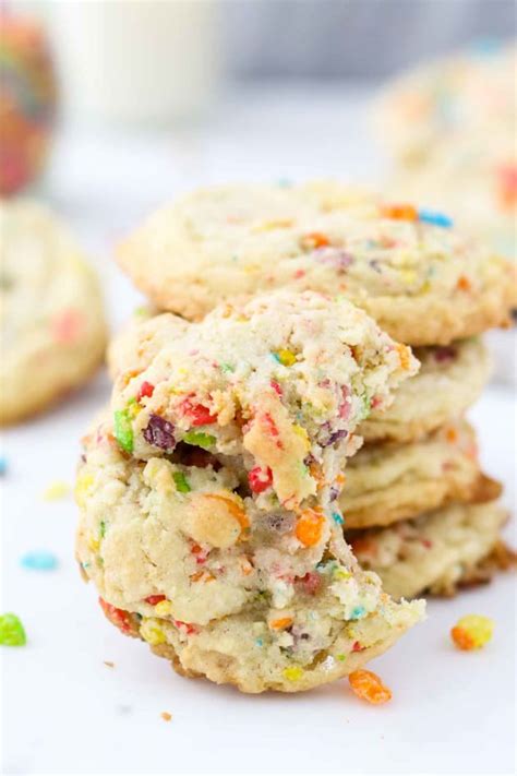 Fruity Pebble Marshmallow Cookies Recipe - Food Fanatic