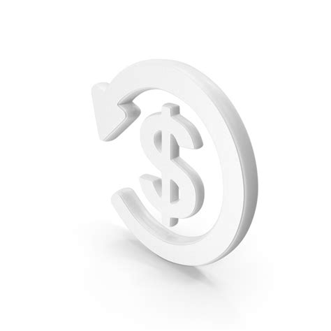White Refund Dollar Symbol PNG Images PSDs For Download PixelSquid S121628049