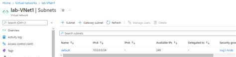 creating multiple subnets in azure by terminals and coffee medium
