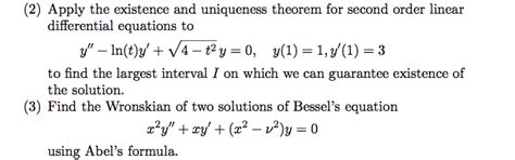 Solved Apply The Existence And Uniqueness Theorem For Chegg