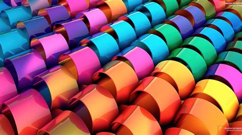 Vibrant Assortment Of Colorful Cylinders Abstract Design 3d Rendering Background 3d Abstract