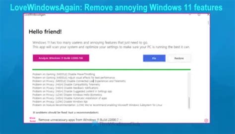 Remove Windows Annoying Features With LoveWindowsAgain