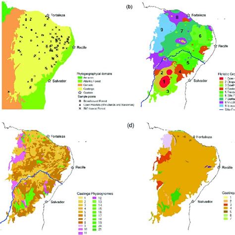 Distribution Pattern Of Vegetation In Caatinga Domain A Sample Points
