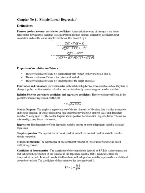 chapter no 11 simple linear regression pdf errors and residuals