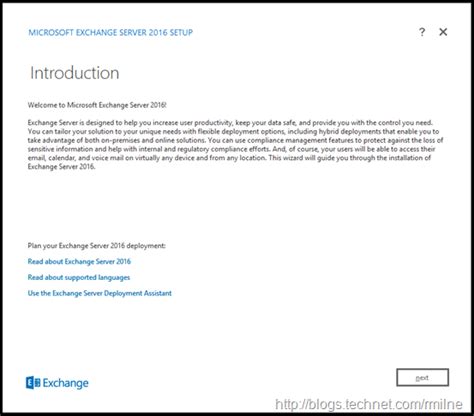 Exchange Installation Screenshots Hello