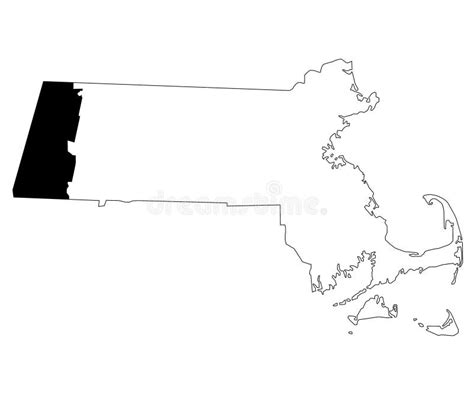 Map Of Berkshire County In Massachusetts State On White Background