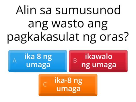 Wastong Gamit Ng Gitling Quiz