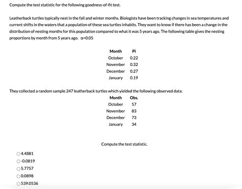 Solved Compute The Test Statistic For The Following Chegg Com