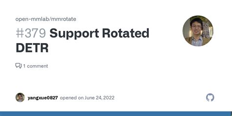 Support Rotated Detr · Issue 379 · Open Mmlabmmrotate · Github