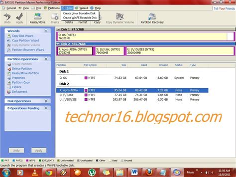Technor16 Easy Partition Management Easeus Partition Master
