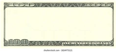 One Hundred Dollar Bill Template Front Printable Pdf Download