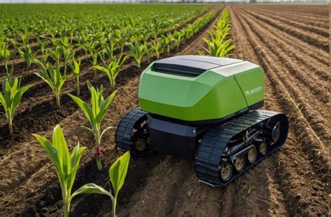 Premium Photo Autonomous Farming Robot In Cultivated Field