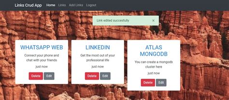 Github Jethrinfoxlinks Crud Crud App To Save Links Made With
