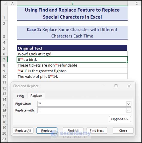 How To Replace Special Characters In Excel ExcelDemy