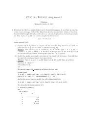 Assignment Solution Pdf CPSC Fall Assignment Solutions Released October