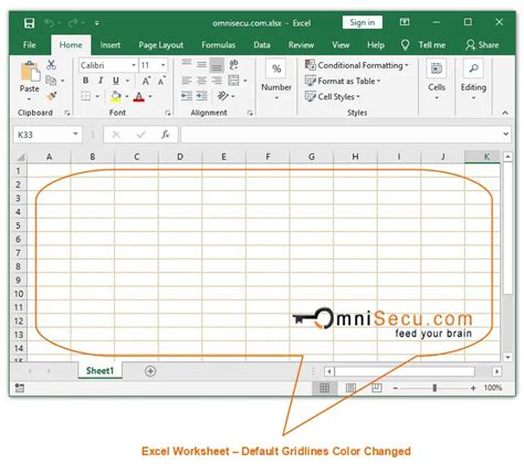 How To Change The Color Of Excel Gridlines