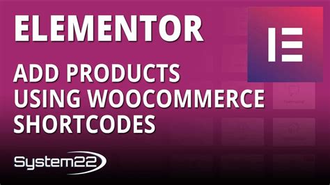 Elementor Ecommerce Store Add Products Using Woocommerce Shortcodes 👍