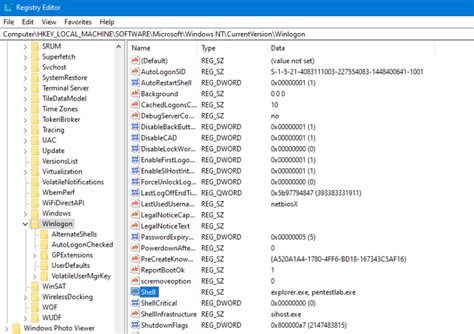 Persistence Winlogon Helper Dll Penetration Testing Lab