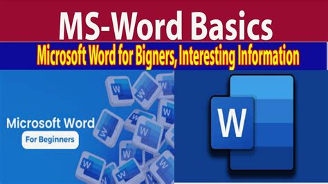 Ms Word Basics Ms Word For Bigners Computer Itzy Telecom Ai Youtube