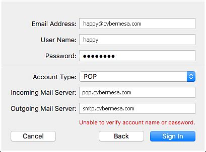 Mac Mail Settings