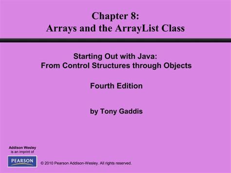 Cso Gaddis Javachapter8 Ppt