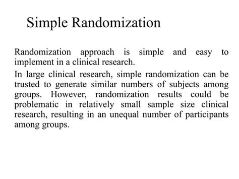 type of randomization pptx