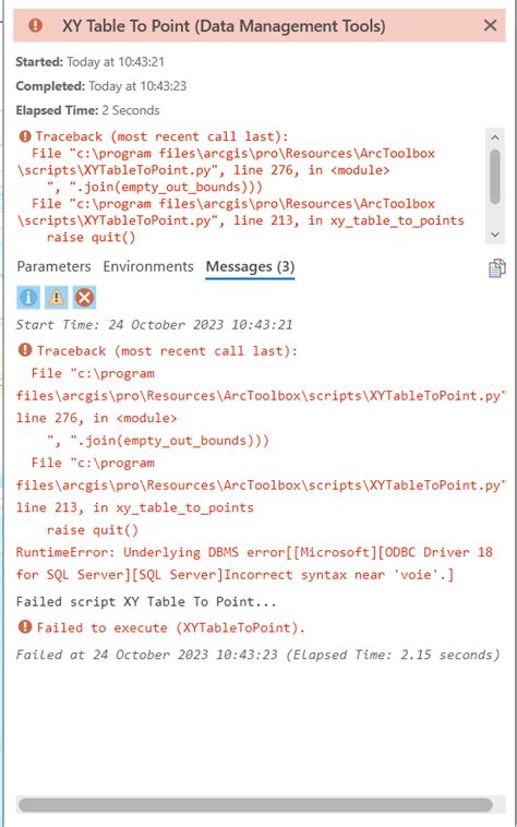 Solved Impossible To Convert Xy To Point Esri Community