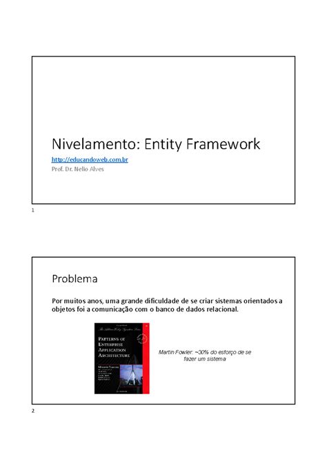 Entity Framework Net Entity Nivelamento Entity Framework Educandoweb Prof Dr Nelio
