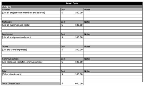 Excel Proposal Template