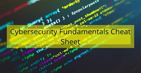 cybersecurity fundamentals cheat sheet undercode testing undercode testing