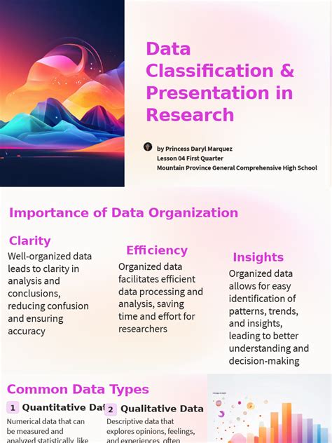 Lesson 4 Classifying And Presenting Data Pdf