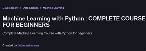 Machine Learning With Python Complete Course For Beginners ~ Computer