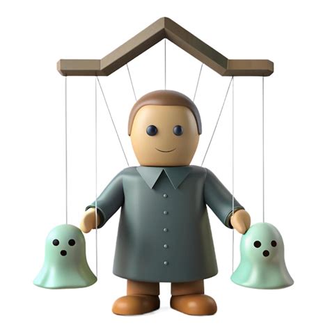 A Figurine Of A Man Holding Three Small Alien Figurines Premium Ai