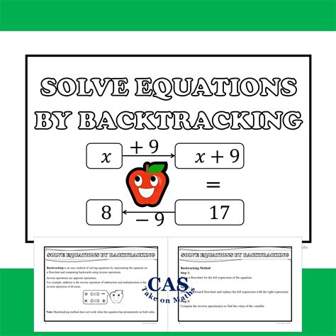 solve one and two step linear equations by backtracking flowcharts