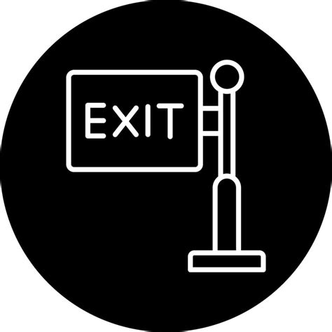 Exit Sign Vector Icon 30983965 Vector Art At Vecteezy