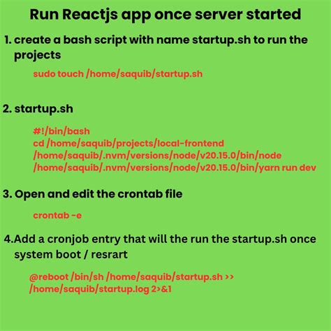 mohd saquib on linkedin 🔄 automate your reactjs app launch on system