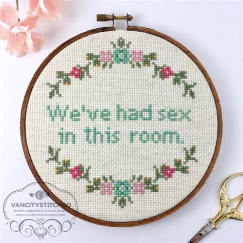 Beginner Cross Stitch Pattern We Ve Had Sex In This Room Rude Cross Stitch Funny Cross Stitch